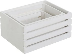 Bílé úložné boxy v sadě 3 ks 31x23x15 cm – Casa Selección