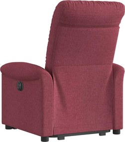Zvedací polohovací křeslo vínové textil 3303257