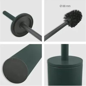 Spirella AKIRA WC štětka matná tmavě zelená / ocel