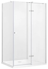 Besco Obdélníkový sprchový kout PIXA R 100x80 (100x90, 120x80, 120x90), výška 195 cm Rozměry (cm): 120x90, Barva profilů a typ výplně: profily: chrom, výplň: transparent, Orientace: Pravá