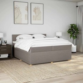 Box spring postel s matrací taupe 200x200 cm textil 3289867