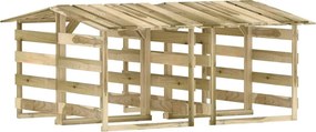 Pergoly se střechou 4 ks 100x90x100 cm impregnovaná borovice 3096646
