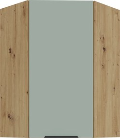 ARIA st | horní kuchyňská skříňka 60x60 GN-90 1F (45°) rohová s policemi | 60x60 cm | VYSOKÁ | artisan/aquamarine