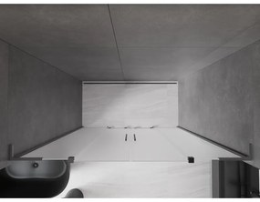 Mexen Velar L Duo, posuvné sprchové dveře do otvoru 170 cm, 8mm sklo námraza, broušený grafit, 871-170-003-32-95