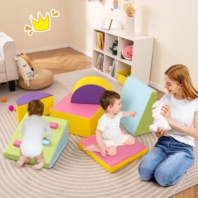 Costway 6 TLG. Dětská hanba materiálové stavebnice s lezeckými kameny pro lezení