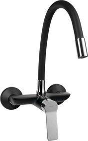 Aqualine Sintra - Dřezová baterie s flexibilním ramenem, černá/chrom SX013-70