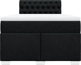 Box spring postel s matrací černá 120x200 cm textil 3285864