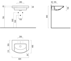 GSI NORM keramické umyvadlo 60 x 49 cm oblé s přepadem Extra Glaze bílá 8645111