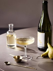 Ferm Living Skleničky na šampaňské Ripple 150 ml – sada 2 ks, čirá barva, sklo