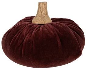 Vínová sametová dekorace dýně Pumpkin L - 15*12 cm