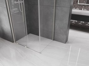 Mexen Velar, sprchový kout s posuvnými dveřmi 100 x 70 cm, 8mm čiré sklo, broušená ocel, 871-100-070-01-97