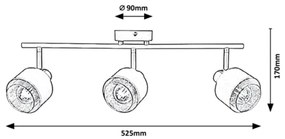 Rabalux - Bodové svítidlo 3xE14/40W/230V