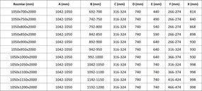 Mexen Lunar, L Duo výklopný sprchový kout 105 x 100 cm, 8mm čiré sklo, zlatý matný profil, 834L-105L-100P-55-00