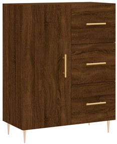 Skříň highboard hnědý dub 69,5 x 34 x 180 cm kompozitní dřevo - Default Title