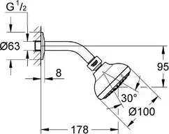 Grohe Tempesta New - Hlavová sprcha 3jet  chrom