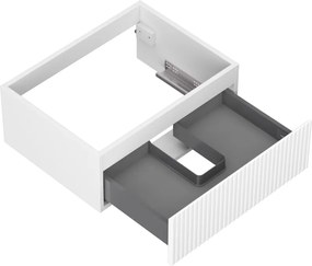 Mexen Rivel, koupelnová skříňka 60 cm, 1 zásuvka, drážkovaná, bílá matná, 91A20-06023-1-BF01