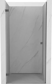 Mexen, Mexen Lunar-B výklopné sprchové dveře levé 85 cm, transparentní, pistolový kov - 832-085-000-95-00-L