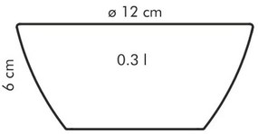 Tescoma Porcelánová miska Crema 12 cm, 300 ml