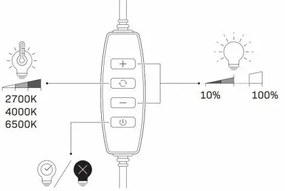 LED Stmívatelná lampa se stativem a držákem pro vlogování LED/15W/5V 2700-6500K
