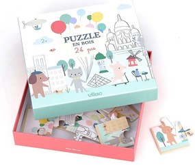 Vilac Panoramatické dřevěné puzzle Paříž - Sarah Betz