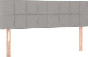 Box spring postel s matrací světle šedá 140 x 190 cm textil 3126237