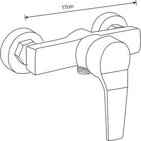 Mexen Caro sprchová baterie chromová, 746640-00