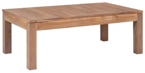 Konferenční stolek masivní teak přírodní povrch 110x60x40 cm - Default Title