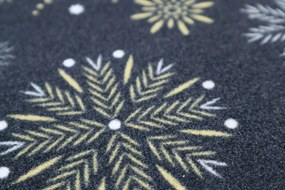 Mercury Flooring, Rohožka vánoční Sněhové vločky se soby, 40x60, vícebarevná