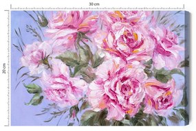 Obraz Kytice Růží Jako Malovaná Nedostatek Nedostatek Přírodní plátno 120x80