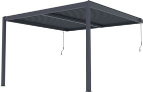 Bioklimatická pergola G21 Trenton Premium 4x4 m, antracitová hliníková