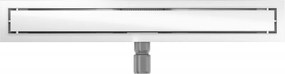 Mexen Flat nerezový sprchový žlab 60 cm vzor bílé sklo, 1027060-15