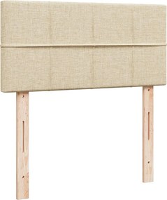 Box spring postel s matrací krémová 90x200 cm textil 3288076