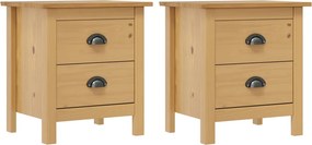 Noční stolky Hill 2 ks 46 x 35 x 49,5 cm masivní borové dřevo 288907