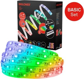 BRI 2165192 Pimp Your Stripe startovací sada LED pásek 2m, IP44 venkovní, WiFi, RGB+W - BRILONER