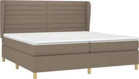 Box spring postel s matrací taupe 200x200 cm textil 3128633