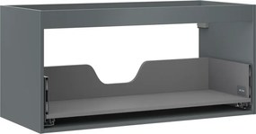 Mexen Box-A, závěsná skříňka 100 cm, 1 zásuvka, grafitová matná, 91AX0-1000-470-1-66