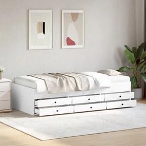 Válenda se zásuvkami bez matrace bílá 90 x 190 cm 3280881