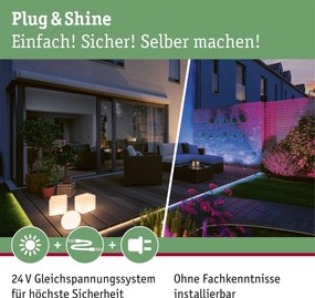 P 94849 Plug & Shine LED bodové zahradní světlo Smart Home Zigbee Shira IP65 RGBW+ 6,5W antracit - PAULMANN