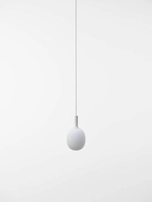 Brokis Ivy Single skleněné závěsné svítidlo Barva: Bílá, Velikost: Ø 102 mm, Barva kování: Bílá