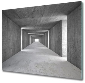 Skleněná krájecí deska Betonový tunel 60x52 cm