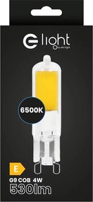 LED žárovka COB G9 studená 6500k 4w 530 lm