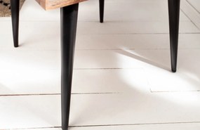 Moebel Living Masivní akátový konferenční stolek Logem 60 x 60 cm