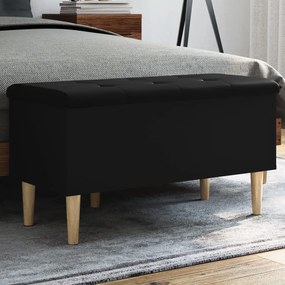 Úložná lavice černá 82 x 42 x 46 cm kompozitní dřevo