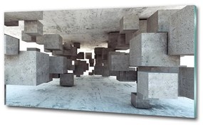 Wallmuralia Fotoobraz na skle Kvádry v betonu 100x50