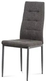 Autronic Moderní jídelní židle Jídelní židle, šedá látka, kov matný antracit (DCL-397 GREY2)