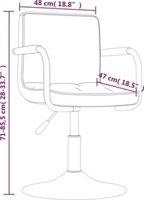 vidaXL Otočné jídelní židle 2 ks samet [334620] Barva: Černá