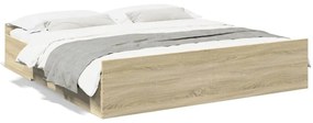 vidaXL Rám postele se zásuvkami dub sonoma 180x200 cm kompozitní dřevo