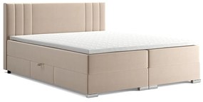 Kontinentální postel dvoulůžko BOXSPRING IDRIS + topper v ceně | 140x200 | VÝBĚR TKANIN