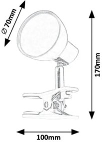 Rabalux 1477 - LED Lampa s klipem NOAH LED/5W/230V bílá