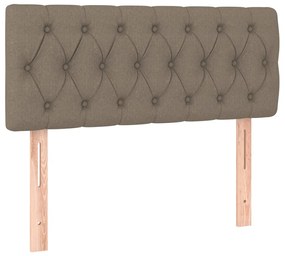 Box spring postel s matrací taupe 90x200 cm textil,  3126457